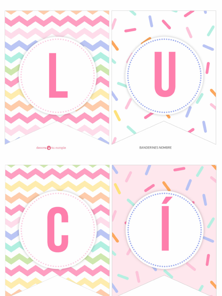 Banderines Arcoiris LUCÍA | PDF
