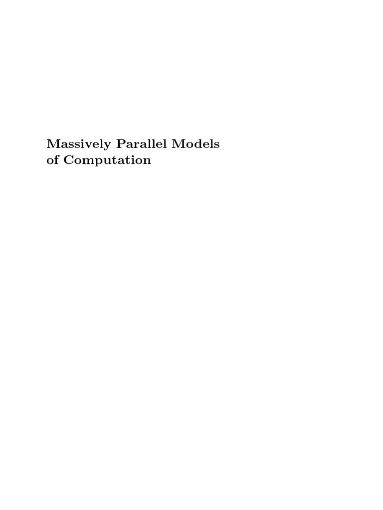 MassivelyParallelModelsComputation ValmirBarbosa | PDF | Automata Theory | Theoretical Computer ...