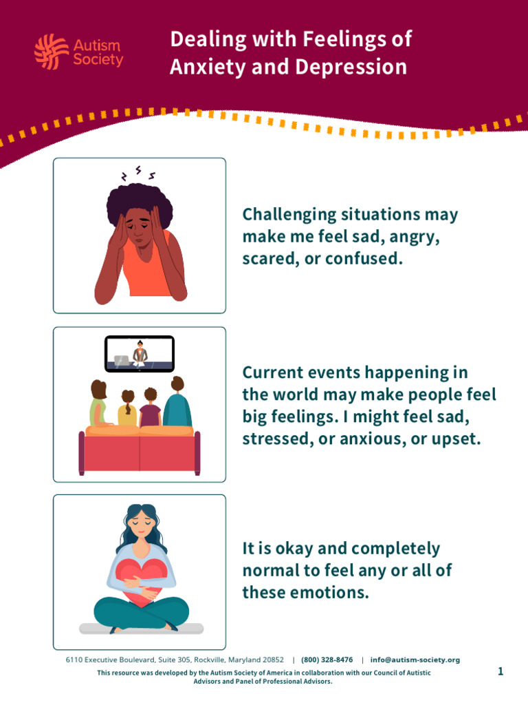 Social Narrative Dealing With Anxiety and Depression | PDF | Anxiety ...