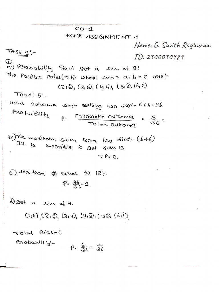 2300030989 Psqt Home Assignment-1 | PDF
