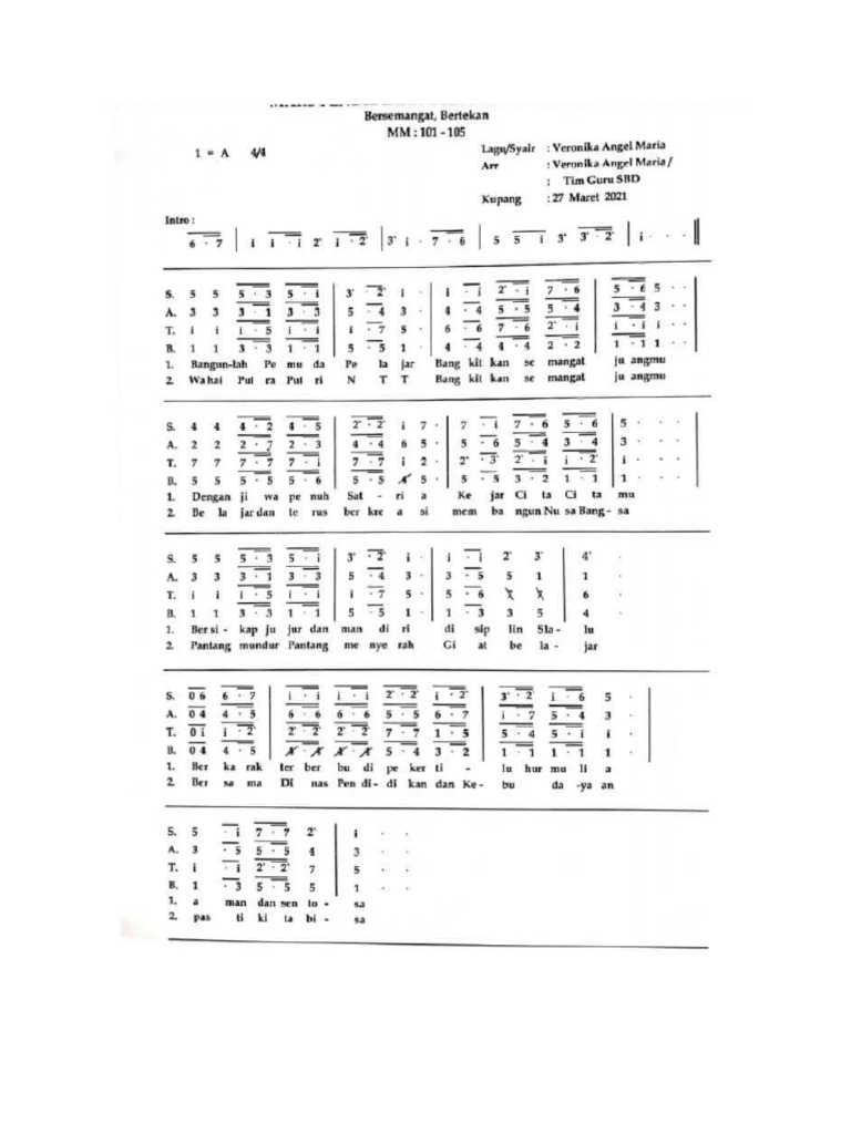TEKS LAGU MARS P&K | PDF
