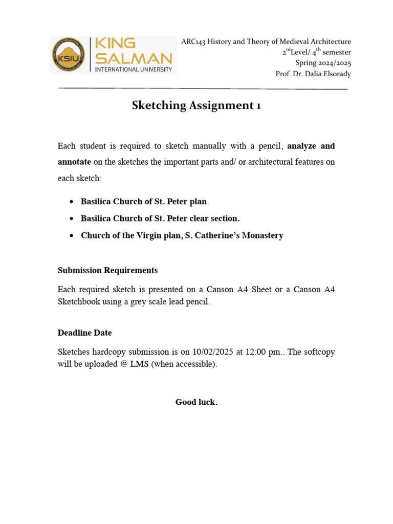 Sketching Assignment 1 | PDF