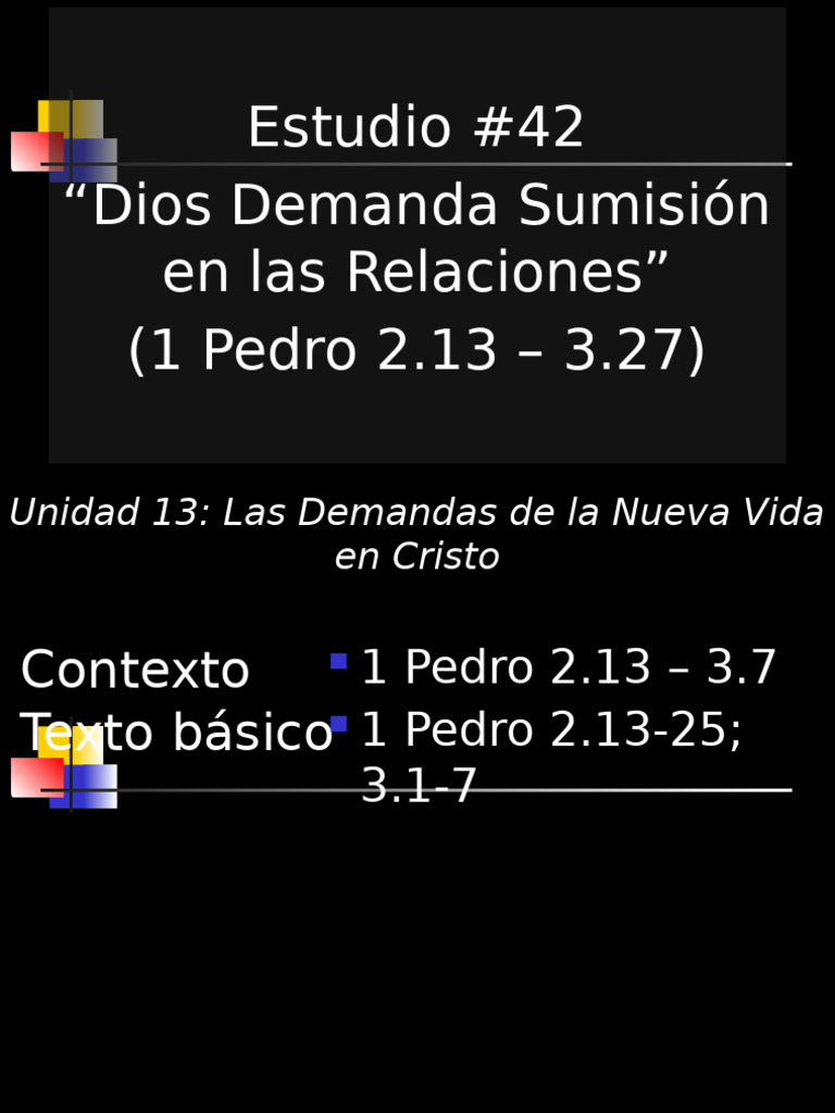 42 Dios Demanda Sumision en Las Relaciones | PDF | Jesús | San Pedro