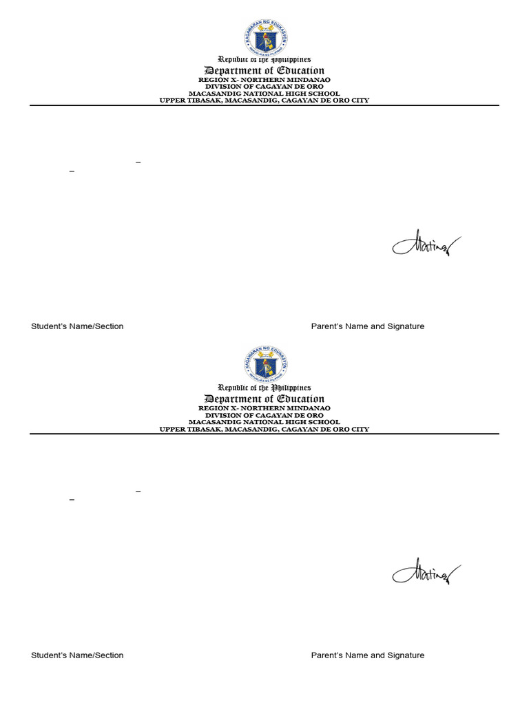Letter-To-Parents PTC | PDF