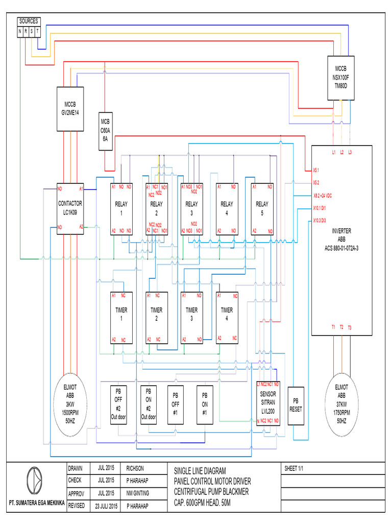 Control Panel Diagram for Centrifugal Pump | PDF | Electrical Engineering