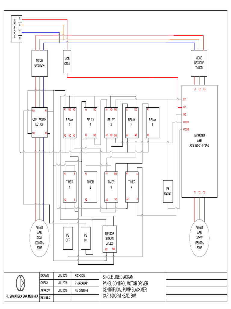Single Line Diagram for Motor Control | PDF | Electrical Engineering ...