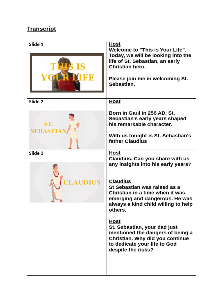 Speech script | PDF | Jesus | Abrahamic Religions