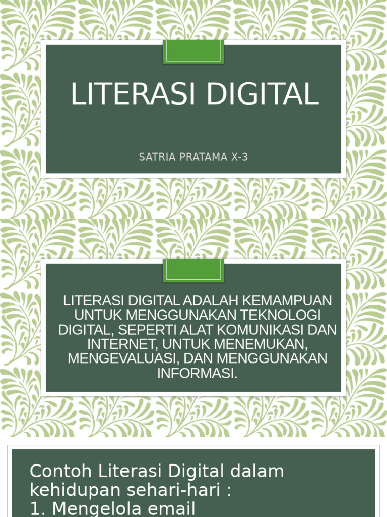 Pilar dan Contoh Literasi Digital | PDF