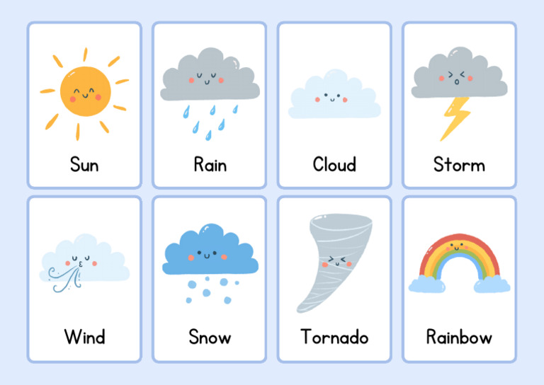 Weather Types: Sun, Rain, Storms, and More | PDF