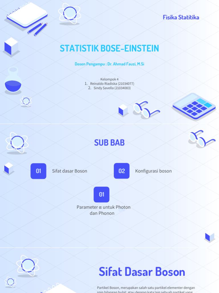 ppt fistat klp 4_Statistik Bose-Einstein | PDF