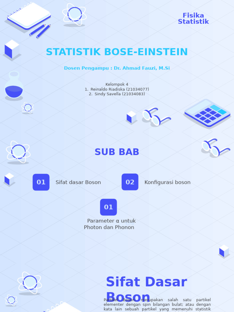 ppt fistat klp 4_Statistik Bose-Einstein | PDF