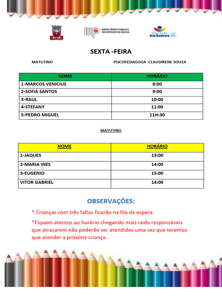 Quinta e Sexta | PDF