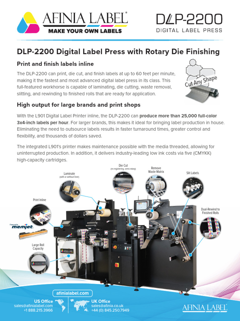 AfiniaLabel-brochure-DLP-2200-2.0 | PDF | Printer (Computing) | Manufactured Goods