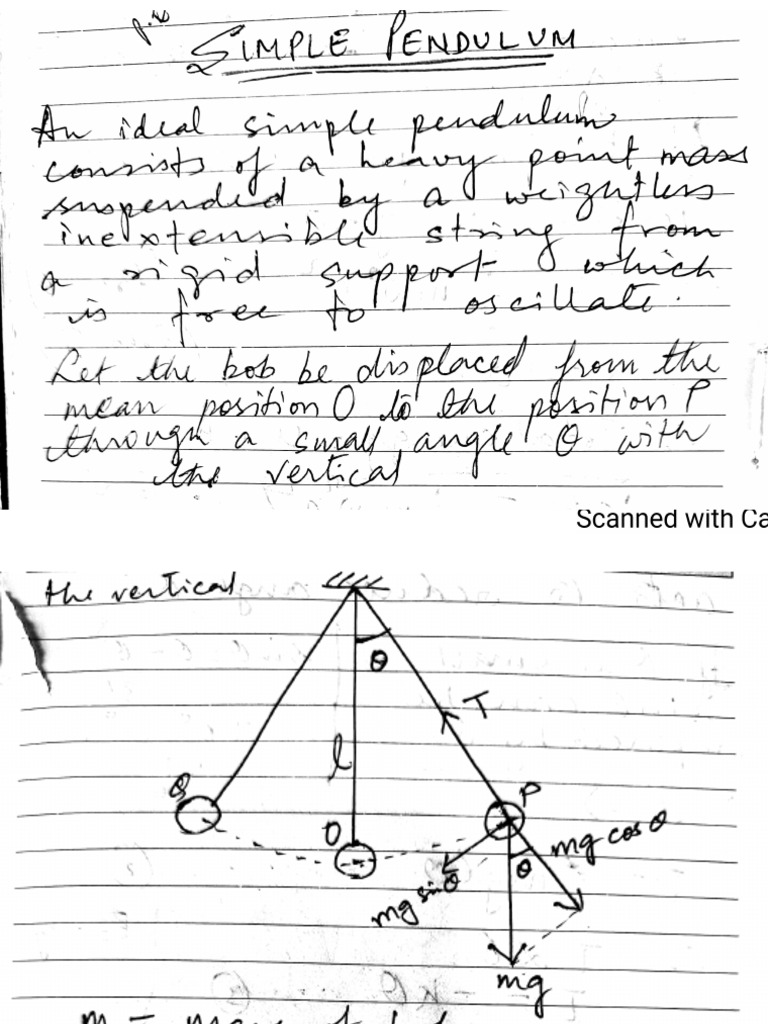 simple pendulum, horizontal and vertical spring | PDF