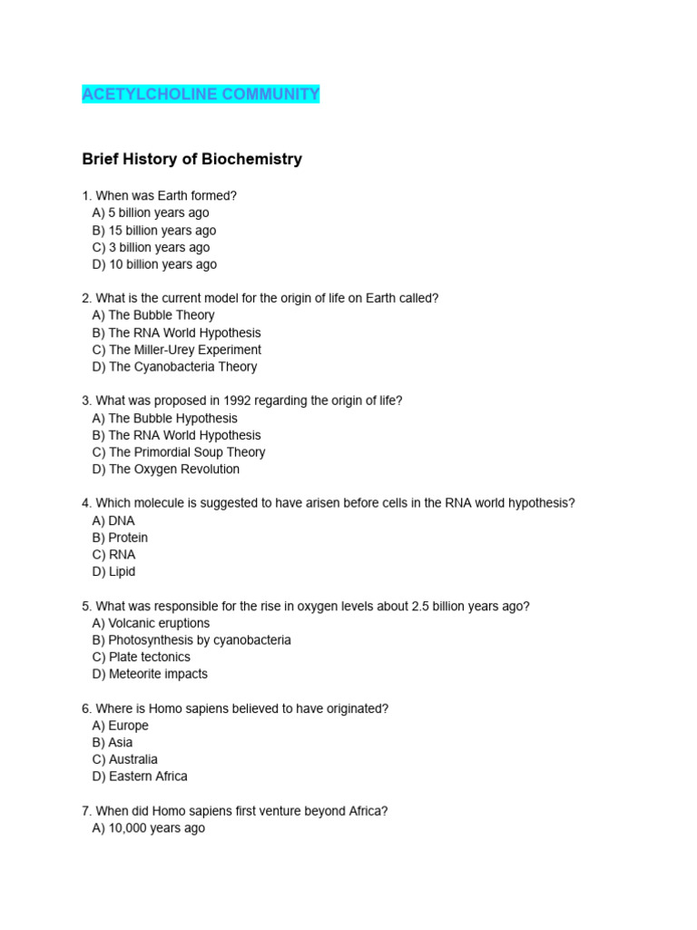 Brief History of Biochemistry- AC | PDF | Dna | Biochemistry