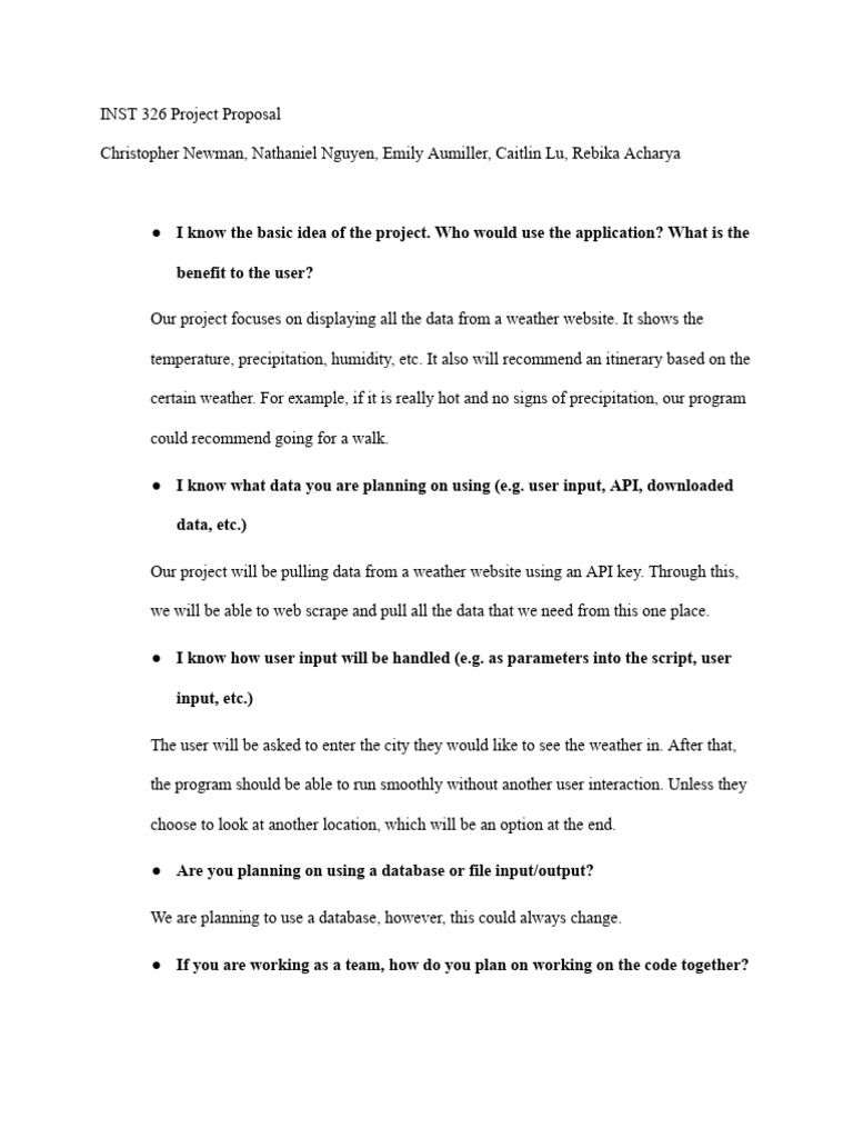 annotated-INST326 Project Proposal | PDF