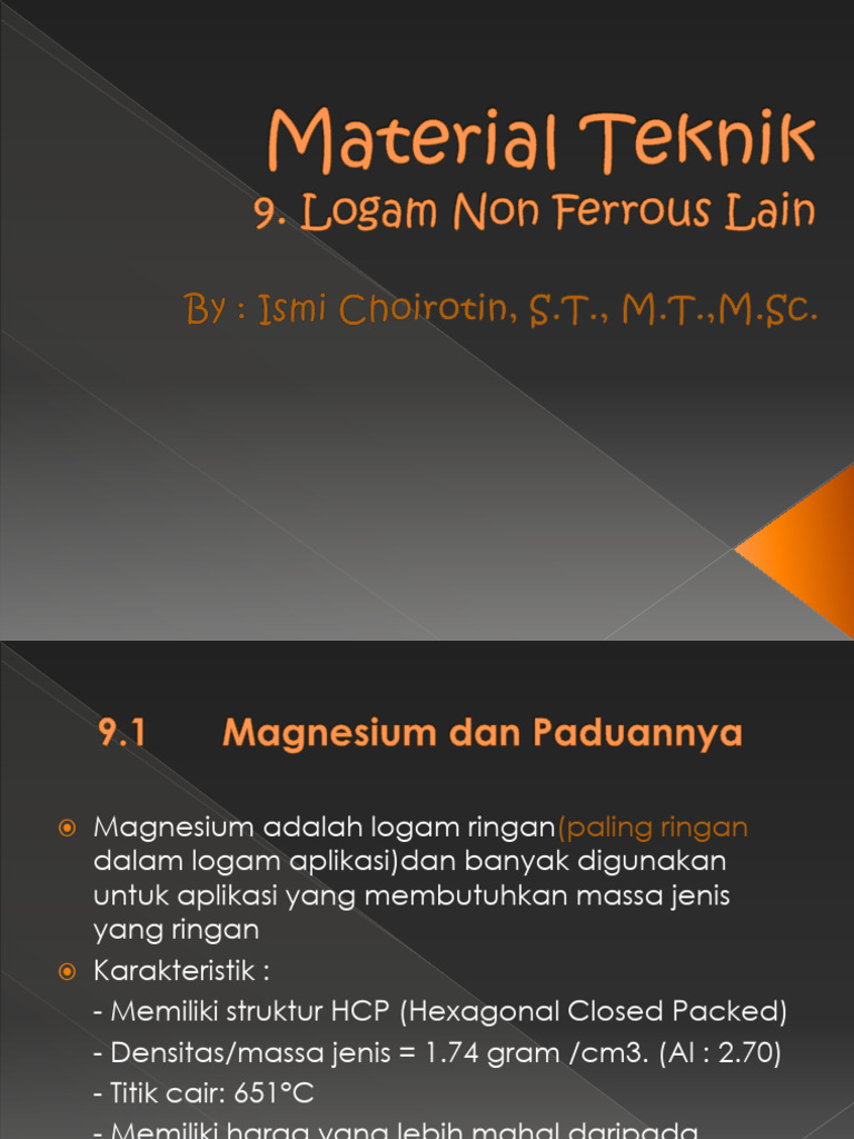 Logam Non Ferrous Lain | PDF
