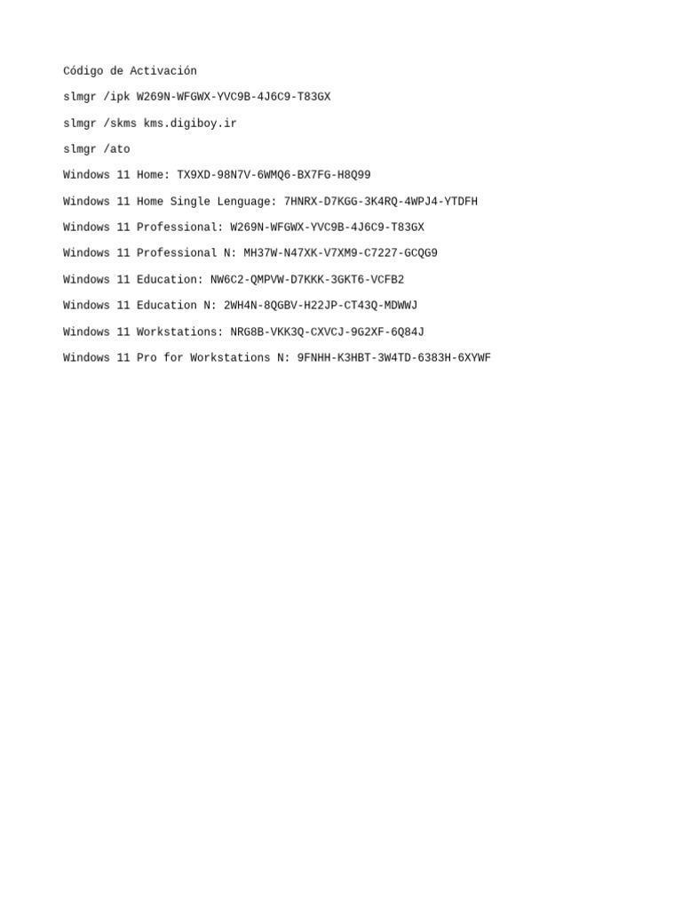 Código de Activación | PDF