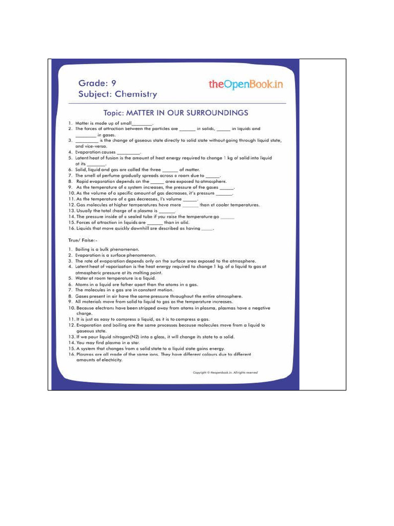 Grade 9 Chapter 1 Work Sheet 3 | PDF