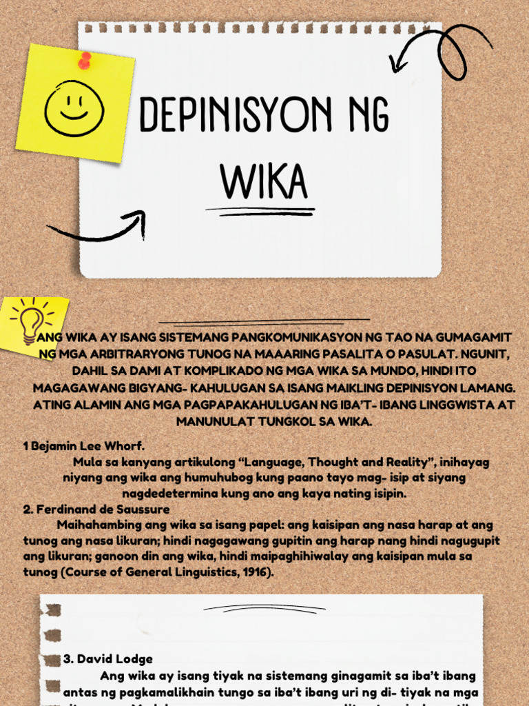 Depinisyon NG Wika | PDF