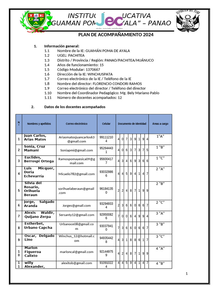Proceso - Plan de Acompañamiento Pedagógico | PDF | Evaluación | Pensamiento