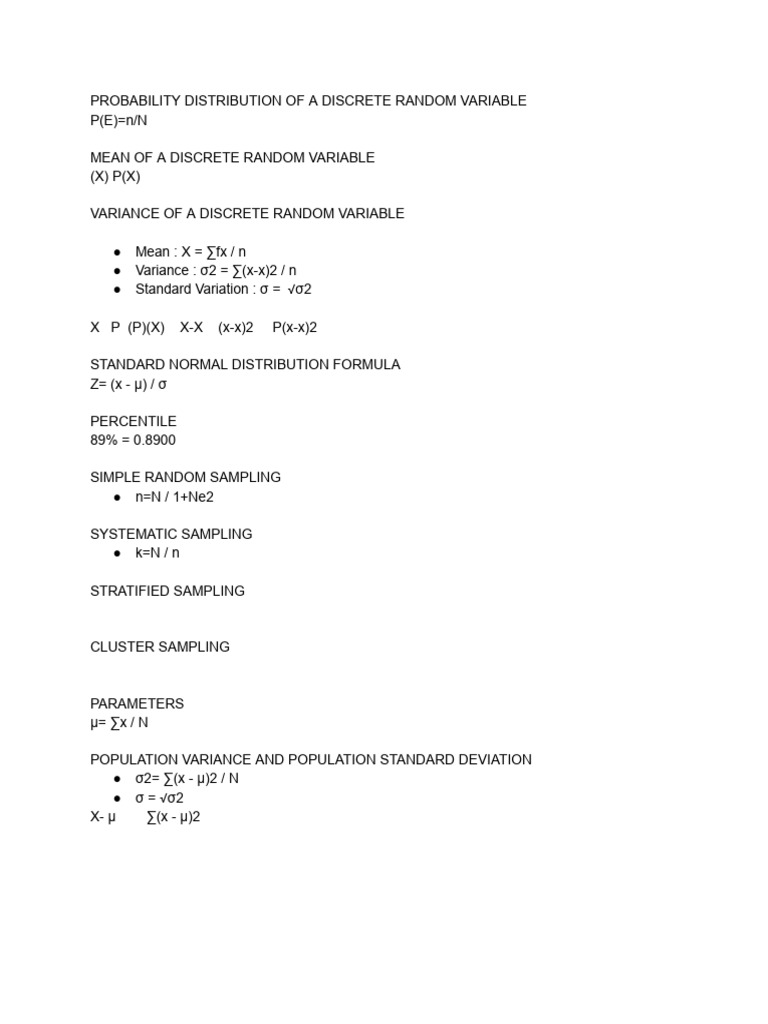 Statistic and Probability Reviewer | PDF