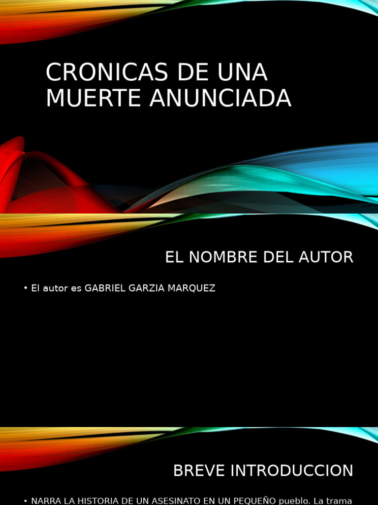 Cronicas de Una Muerte Anunciada | PDF