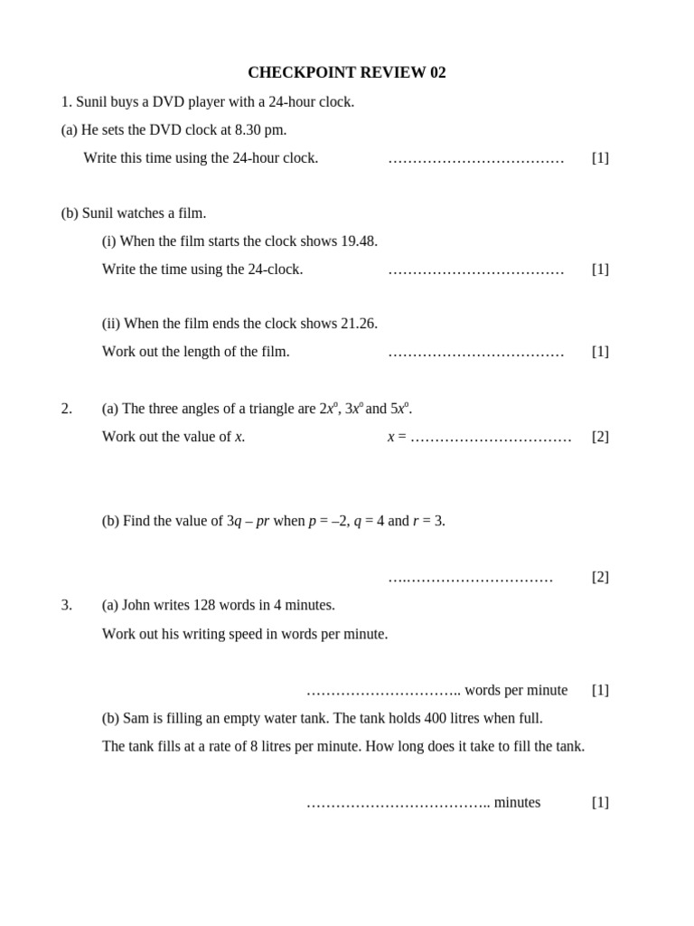 CHECKPOINT REVIEW 02 | PDF