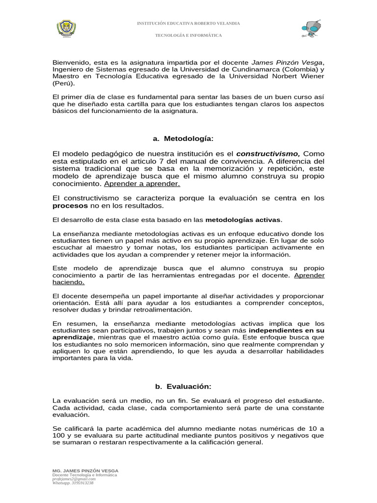 Reglas de Clase - 012650 | PDF | Enseñando | Aprendizaje