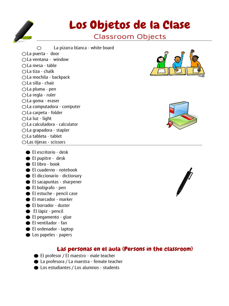 Objetos y Personas en el Aula | PDF | Informática | Equipo de oficina