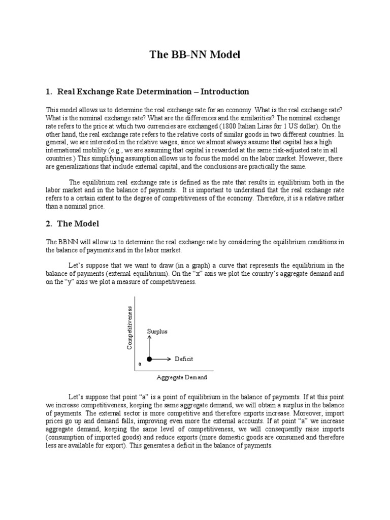 BBNN Model | PDF | Economic Equilibrium | Balance Of Payments