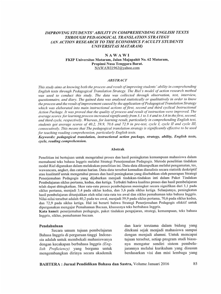 Improving Students Ability in Comprehend Eaccc834 | PDF