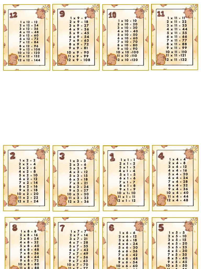 Tablas Capibara Word | PDF