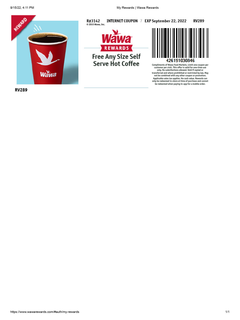 My Rewards - Wawa Rewards | PDF