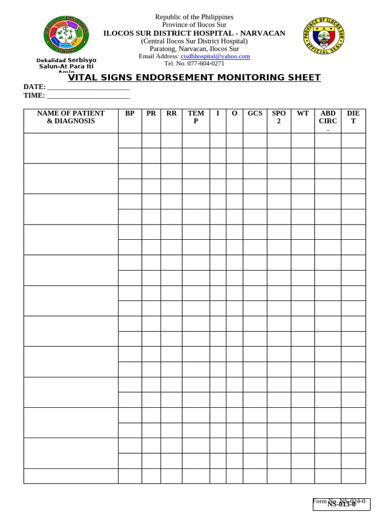 VS Endorsement Monitoring Sheet | PDF