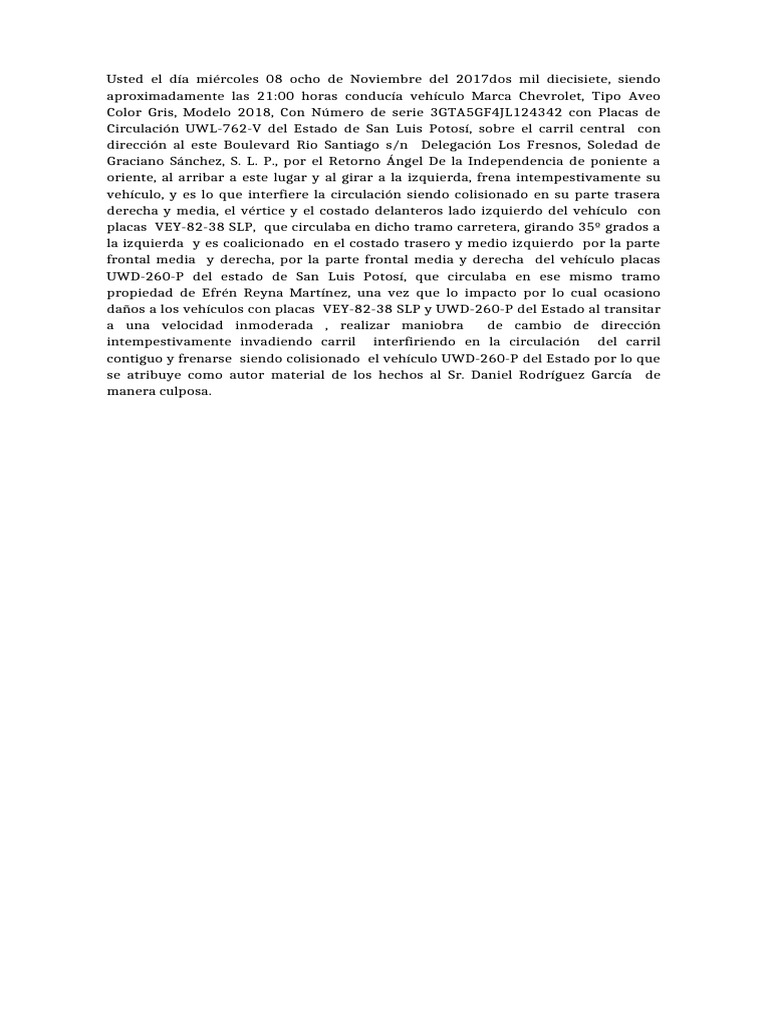 CUADRO FACTICO | PDF