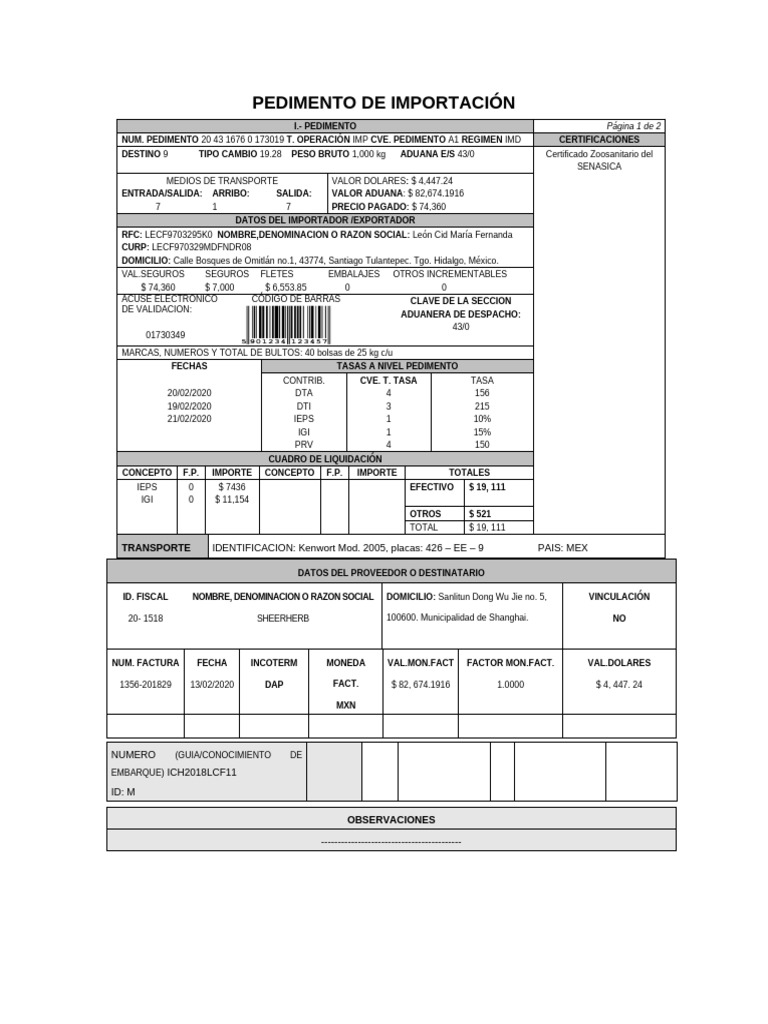PEDIMENTOS | PDF | Maíz