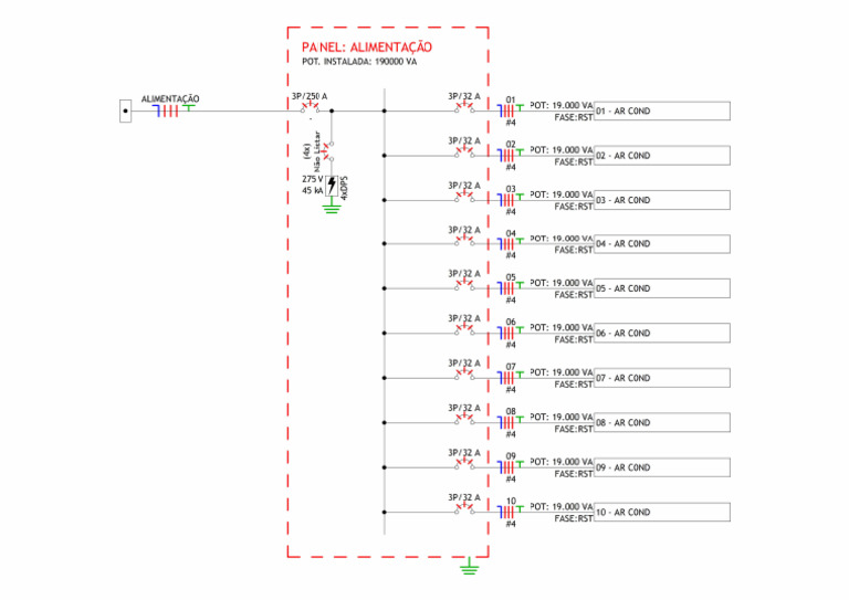 Diagrama Quadro Ar Cond BP | PDF
