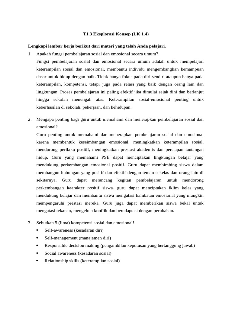 T1.3 Eksplorasi Konsep (LK1.4) | PDF