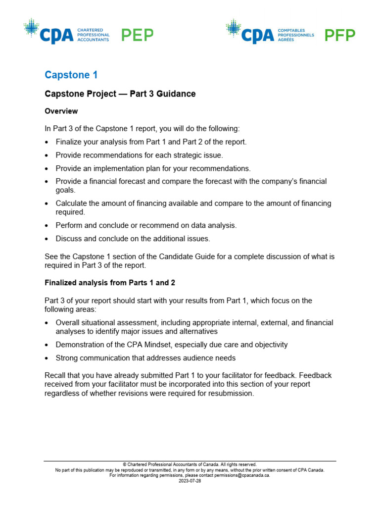 CA1 2401E W07.Part3GuidanceDocument | PDF | Internal Control | Business