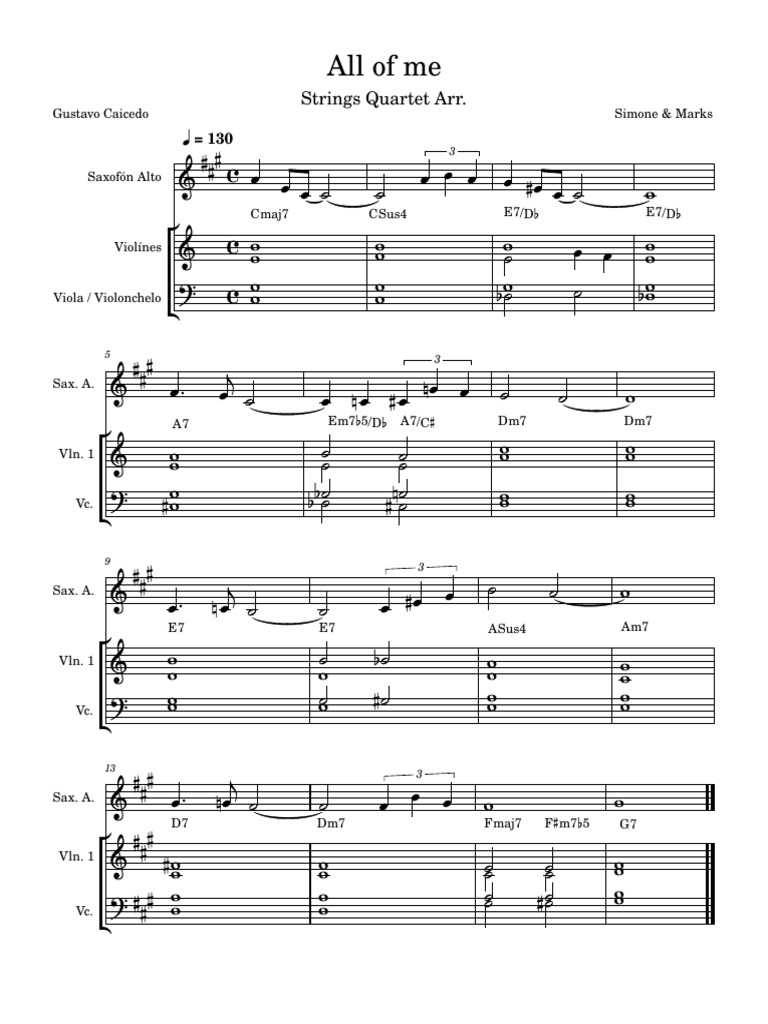 All of Me Strings Quartet | PDF