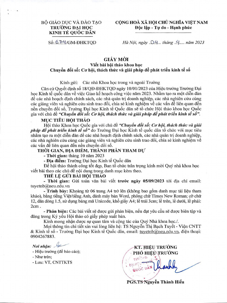 Thu Moi Viet Bai HT KH Vien | PDF