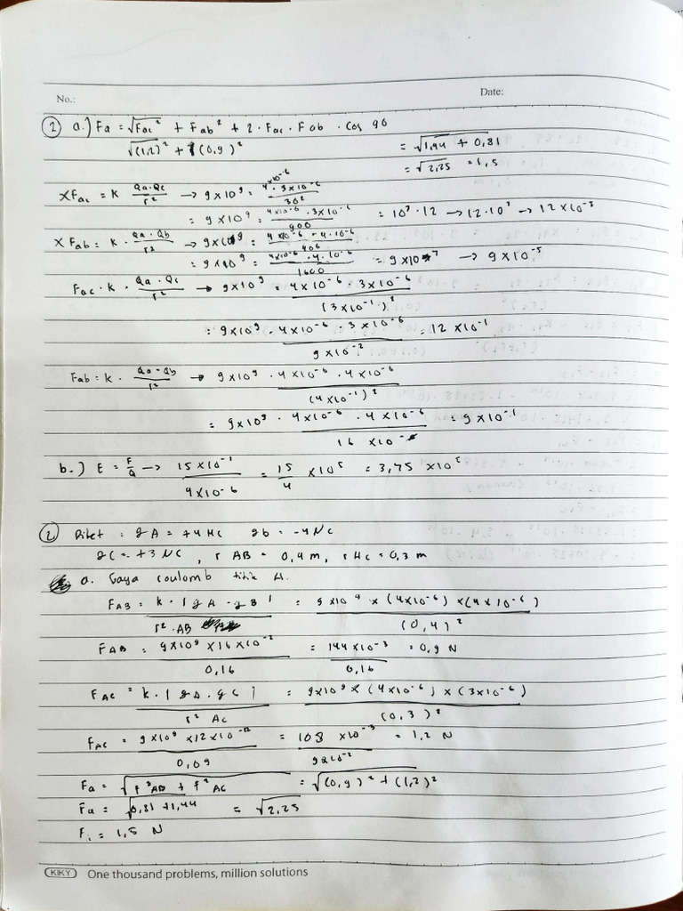 Tugas FISIKA Listrik Statis Muh. Rafly Akbar a. | PDF