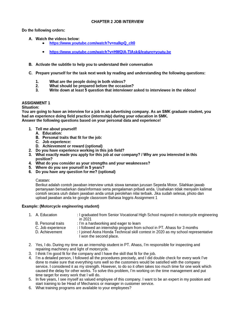 MATERI JOB INTERVIEW | PDF | Human Communication | Cognition