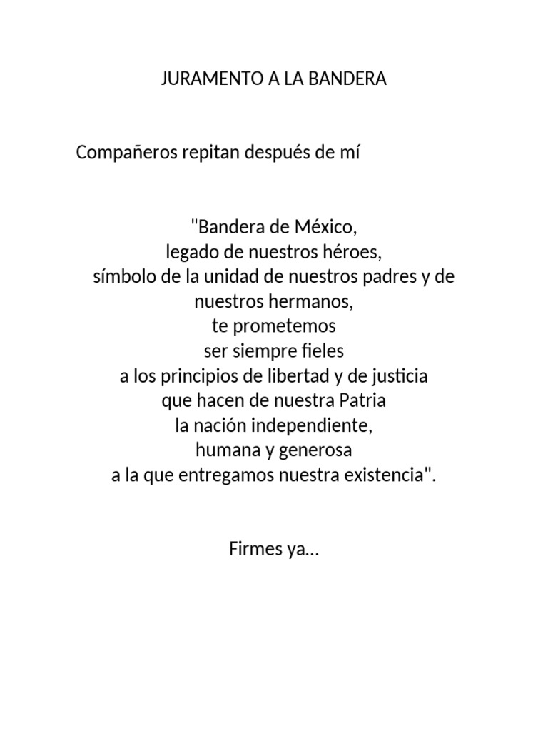Juramento a La Bandera | PDF