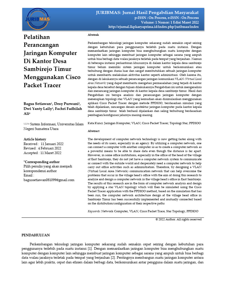 Pelatihan Jaringan Komputer di Desa | PDF