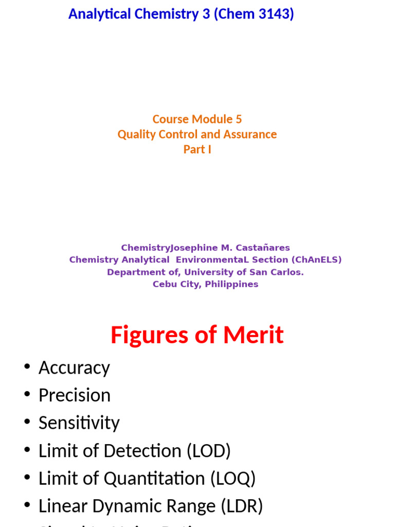 Figures of Merit v1 2024 | PDF | Detection Limit | Metrology