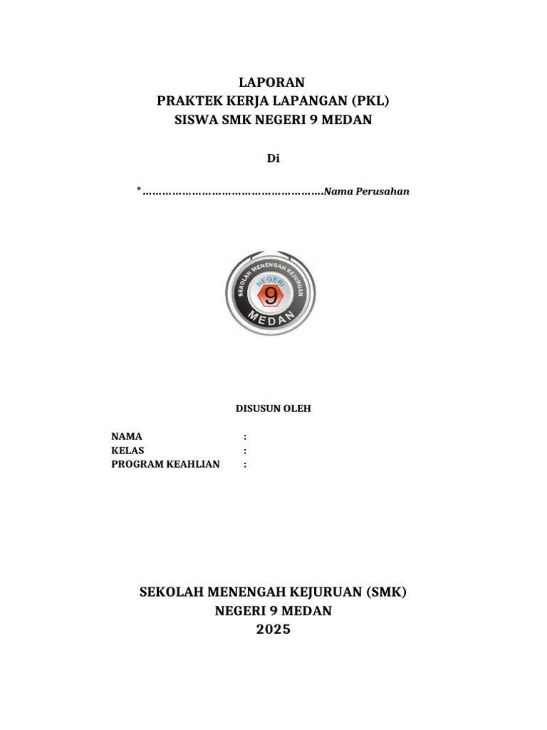 4. Format Laporan Pkl Siswa 2025 | PDF