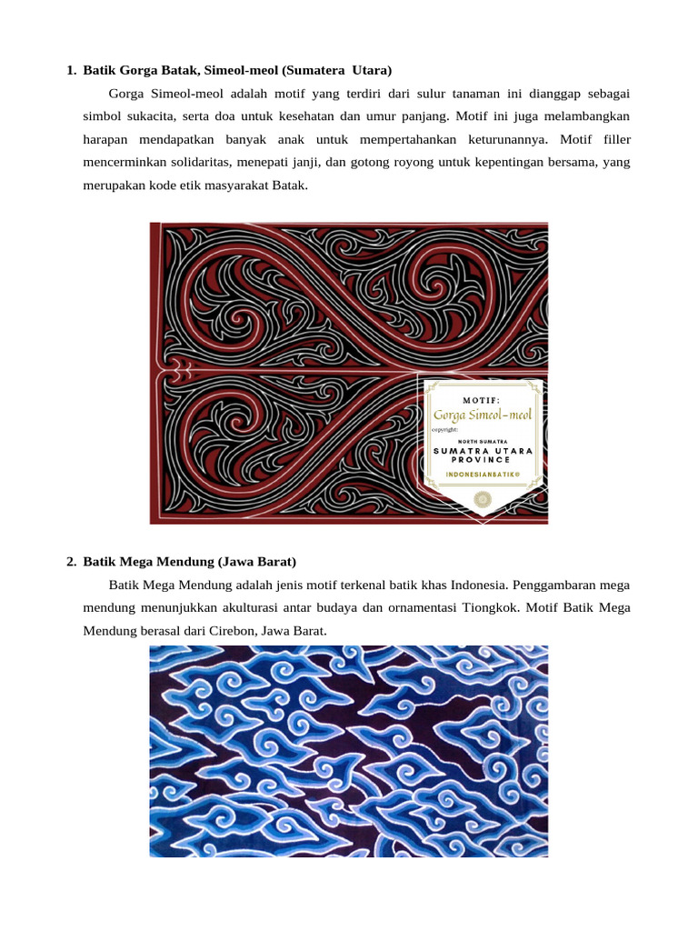 Ragam Motif Batik Nusantara | PDF