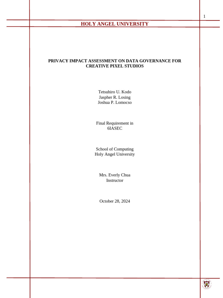 Final Case Study in 6IASEC | PDF | Information Security | Privacy